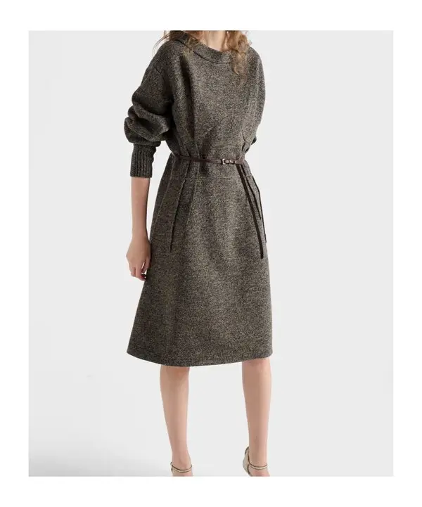 Prada Mouliné Wool Dress