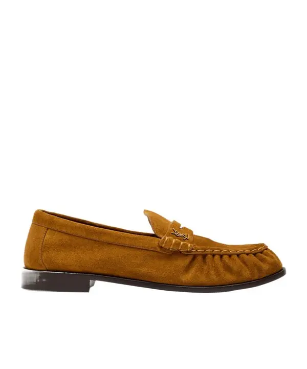 Saint Laurent Le Loafer Suede Slip-on Loafers