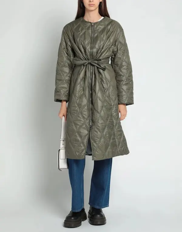 GANNI Quilted Shell Coat