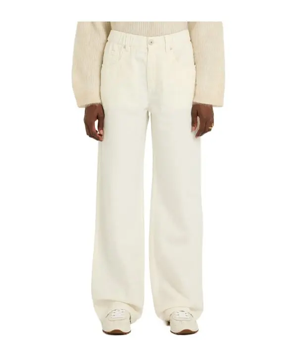 Brunello Cucinelli Dyed Wide-leg Denim Jeans - White