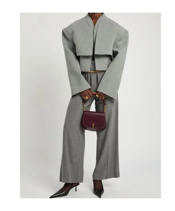 Saint Laurent Voltaire Leather Shoulder Bag