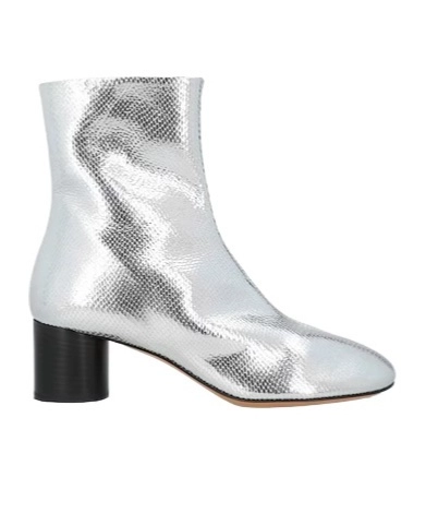 Isabel Marant Étoile Metallic Snakeskin Ankle Boots