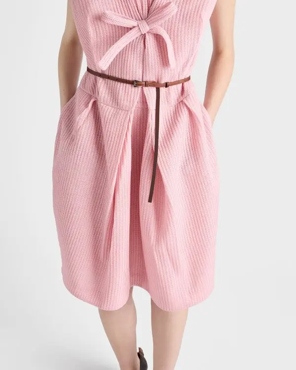 Prada Wool Knit Dress With Bow
