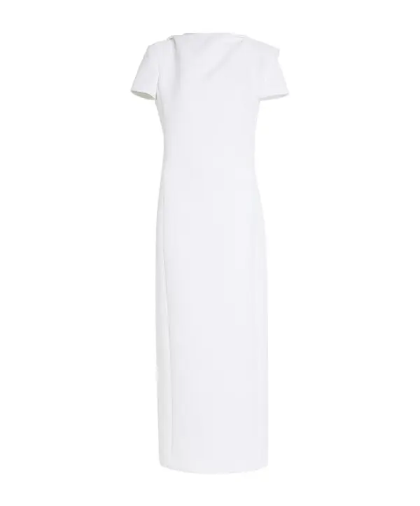 Khaite Open-back Draped Crepe Dress