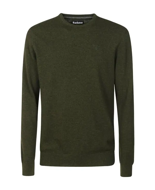 Barbour Logo Embroidered Crewneck Knitted Jumper - Green