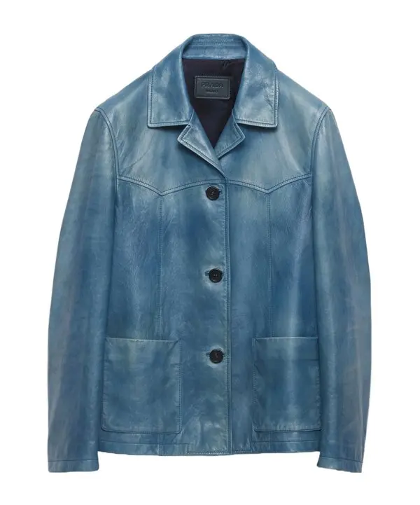 Prada Nappa Leather Jacket With Vintage Finish