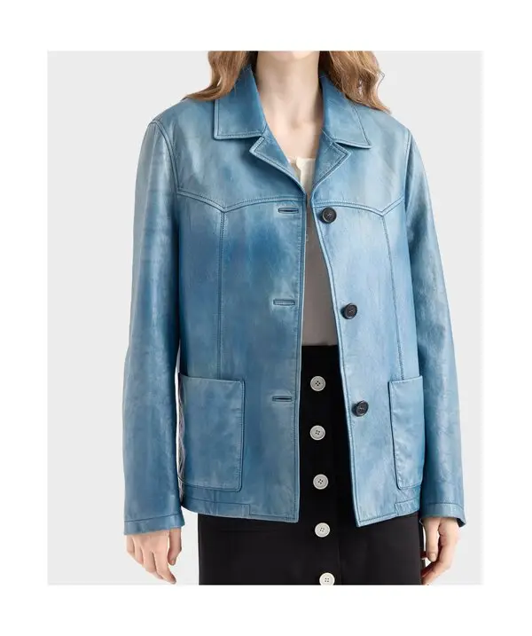Prada Nappa Leather Jacket With Vintage Finish