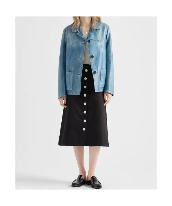 Prada Nappa Leather Jacket With Vintage Finish