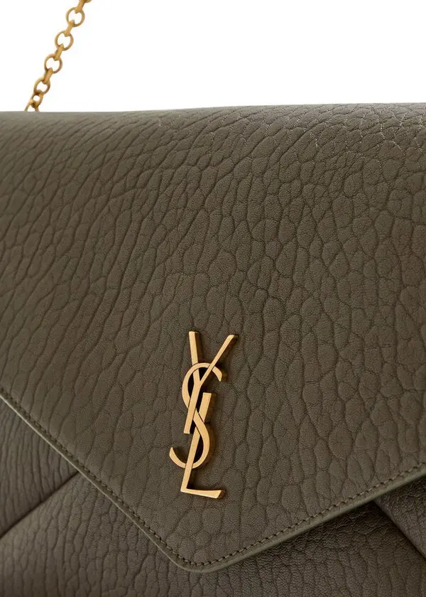 Saint Laurent Envelope Grained Leather Pouch