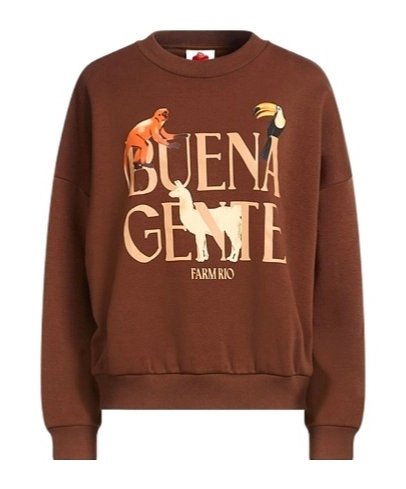 Farm Rio Printed Fleece Sweatshirt