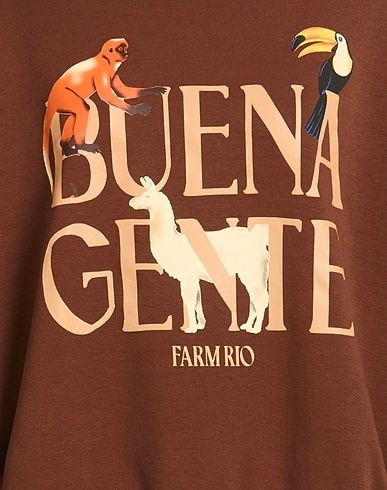 Farm Rio Printed Fleece Sweatshirt