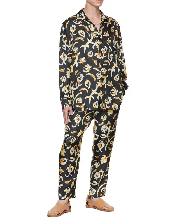 Nanushka Jari Graphic Printed Button-up Shirt