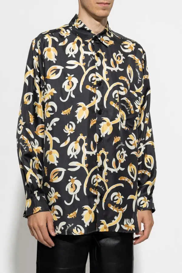 Nanushka Jari Graphic Printed Button-up Shirt