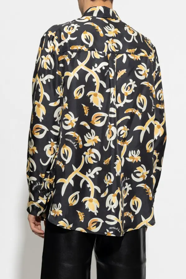 Nanushka Jari Graphic Printed Button-up Shirt