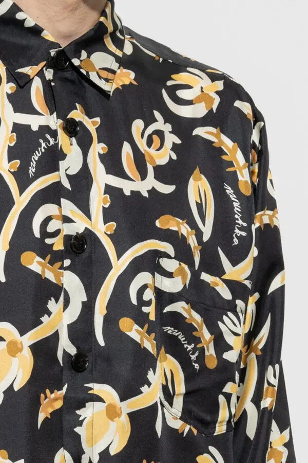 Nanushka Jari Graphic Printed Button-up Shirt