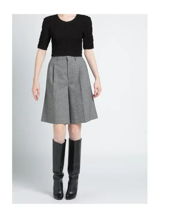 GANNI Textured Cropped Top With Short Sleeves