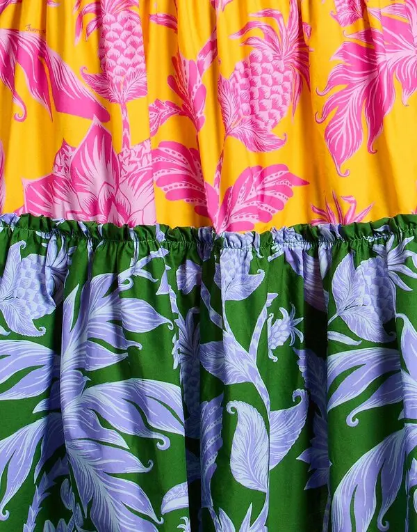 Farm Rio Floral Print Tiered Maxi Dress