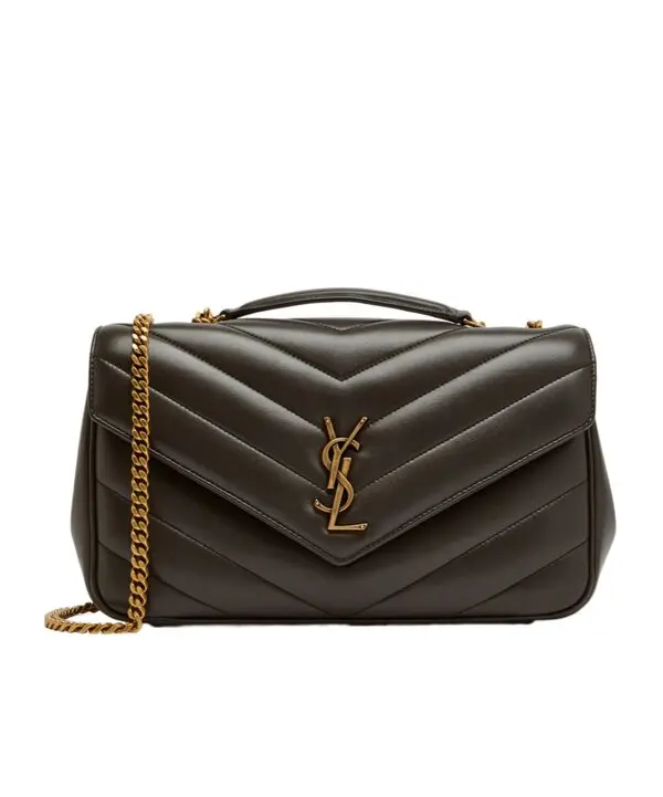 Saint Laurent Loulou Medium Quilted Leather Shoulder Bag - Black