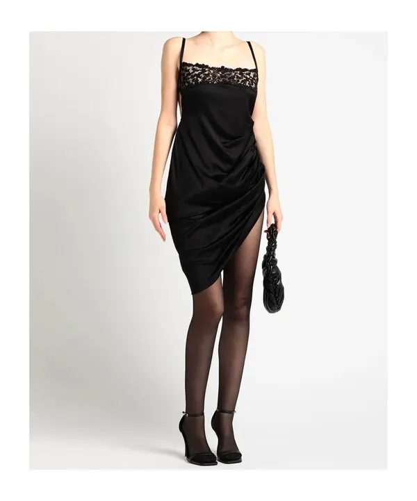 Jacquemus Asymmetrical Ruched Mini Dress