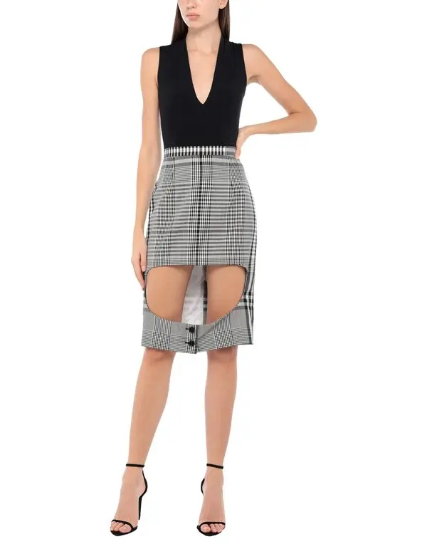 Burberry Midi Pencil Skirt With Signature Print