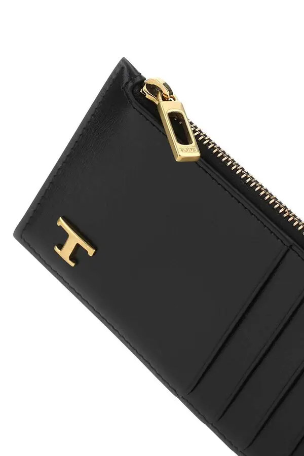 TOD'S Logo Plaque Leather Wallet