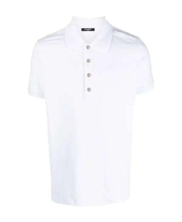 Balmain Monogram-patterned Polo Shirt