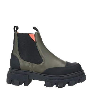 GANNI Color-block Leather Ankle Boots