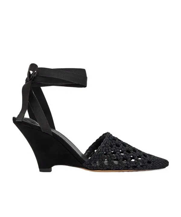Jacquemus Les Espadrilles 80 Macramé Wedge Sandals