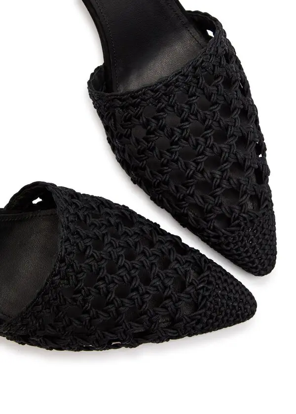 Jacquemus Les Espadrilles 80 Macramé Wedge Sandals