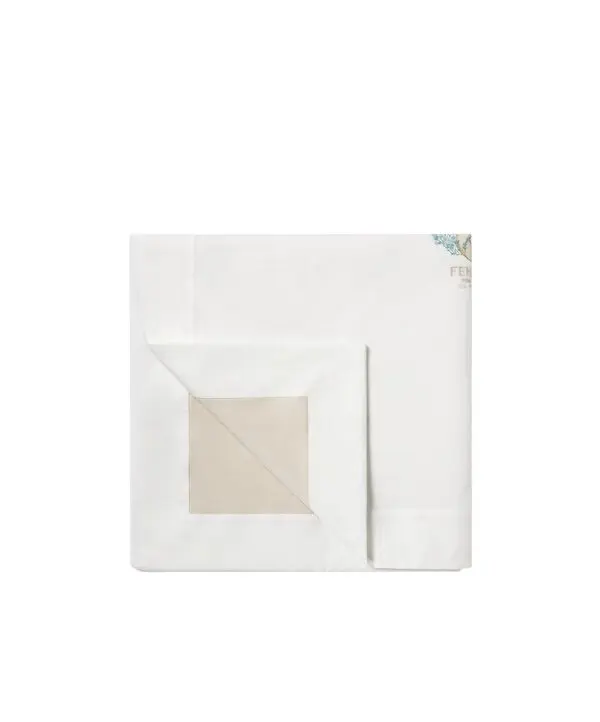 Fendi Jersey And Poplin Baby Blanket With Print