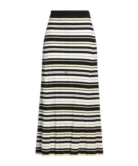 GANNI Striped Knitted Maxi Skirt