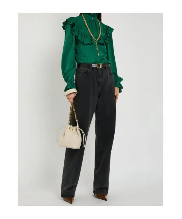 Saint Laurent Bo Chain Quilted Leather Bucket Bag