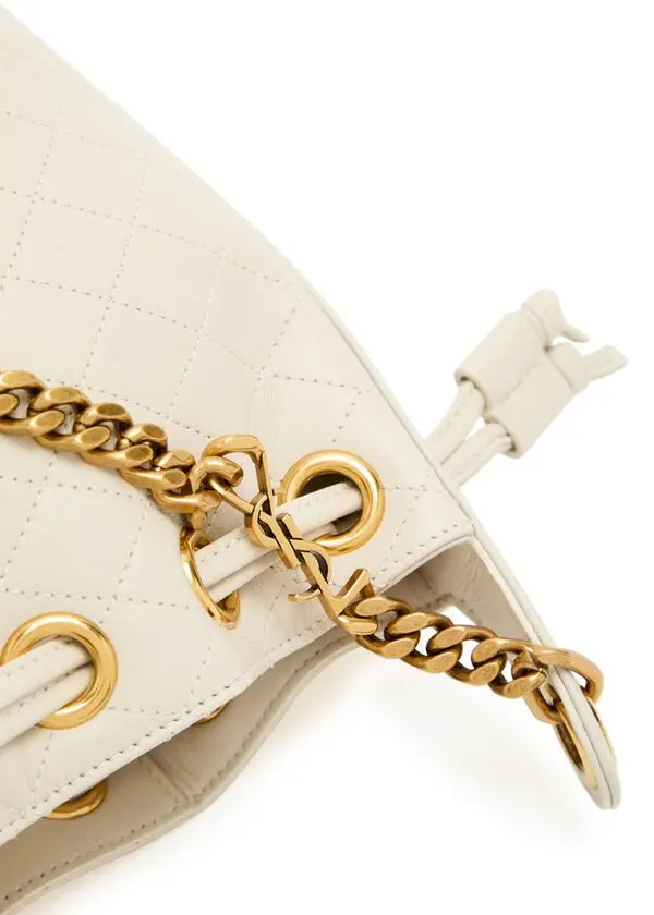 Saint Laurent Bo Chain Quilted Leather Bucket Bag