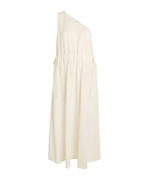 Tory Burch Floral-jacquard Belted Cotton-blend Midi Dress