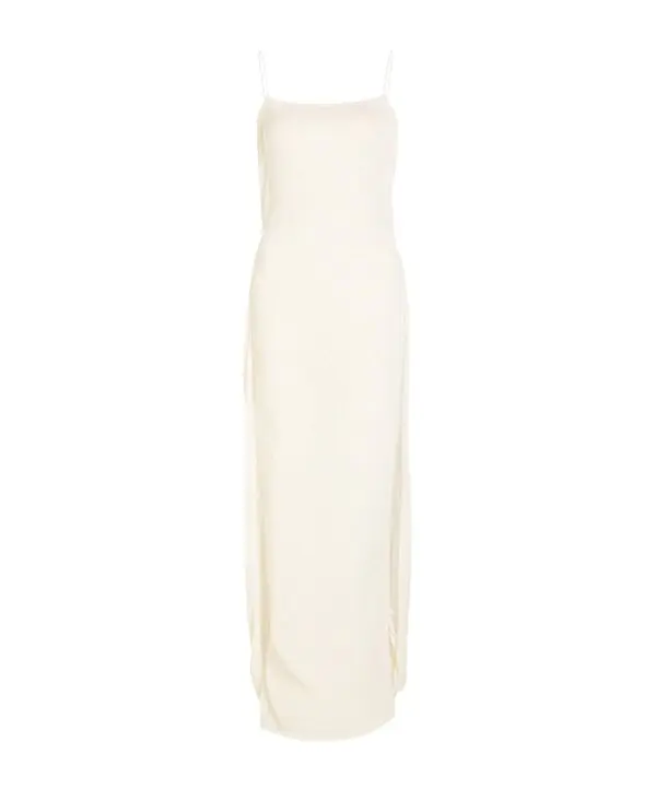 Jacquemus La Robe Maille Plumetis Mesh Maxi Dress