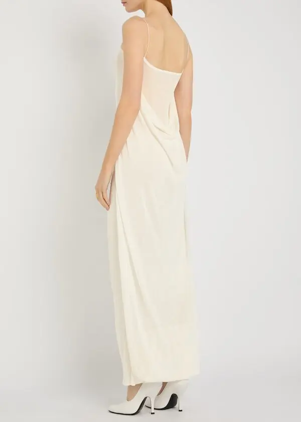 Jacquemus La Robe Maille Plumetis Mesh Maxi Dress