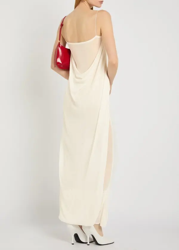 Jacquemus La Robe Maille Plumetis Mesh Maxi Dress