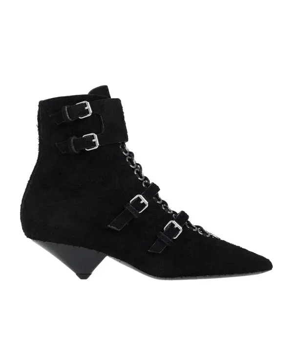 Saint Laurent Lace-up Pointed Toe Ankle Boots