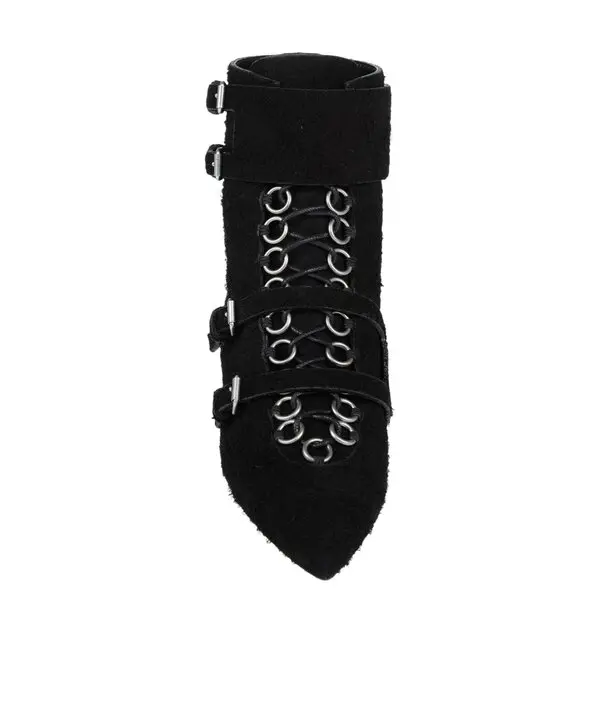 Saint Laurent Lace-up Pointed Toe Ankle Boots