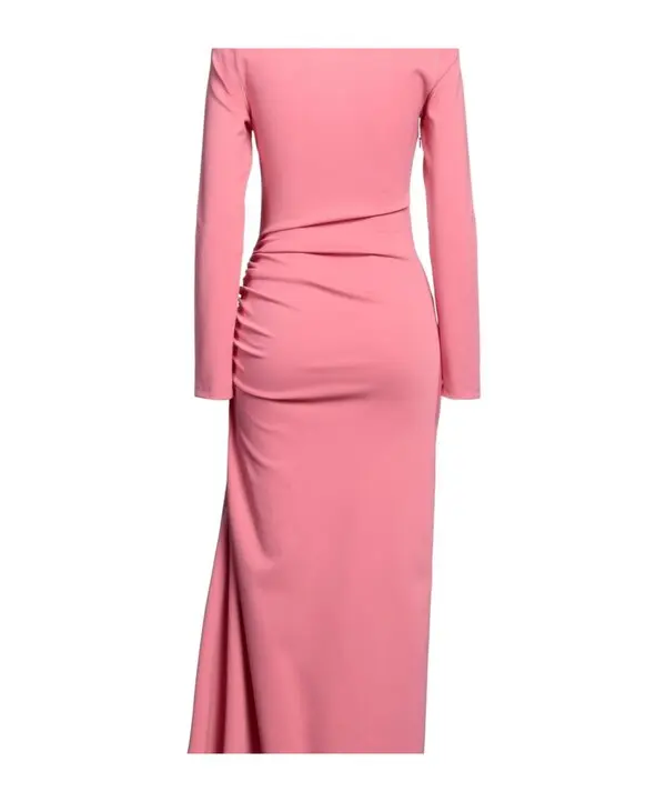 Marni Crewneck Long Sleeve Gathered Midi Dress