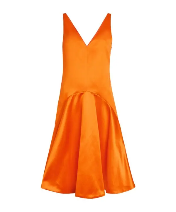 J.W.ANDERSON Flared Satin Midi Dress
