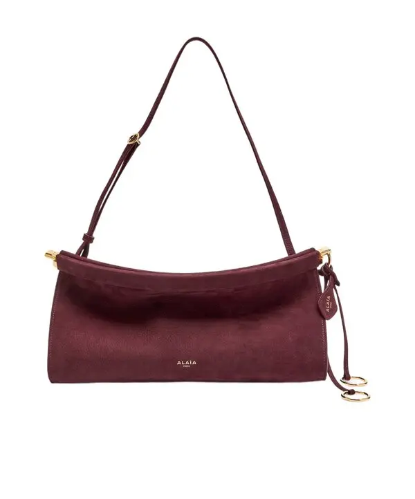 Alaïa East West Nubuck Medium Shoulder Bag