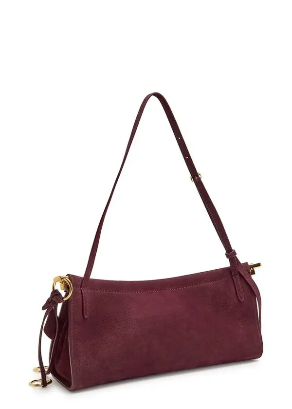 Alaïa East West Nubuck Medium Shoulder Bag