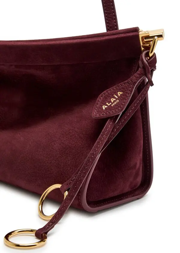 Alaïa East West Nubuck Medium Shoulder Bag