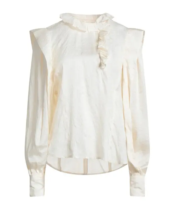 Isabel Marant Étoile Plain Colour Gathered Long Sleeve Blouse