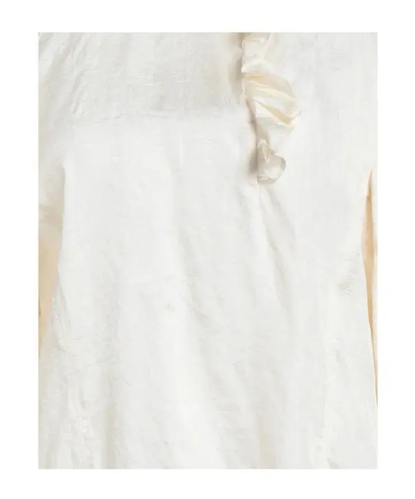 Isabel Marant Étoile Plain Colour Gathered Long Sleeve Blouse