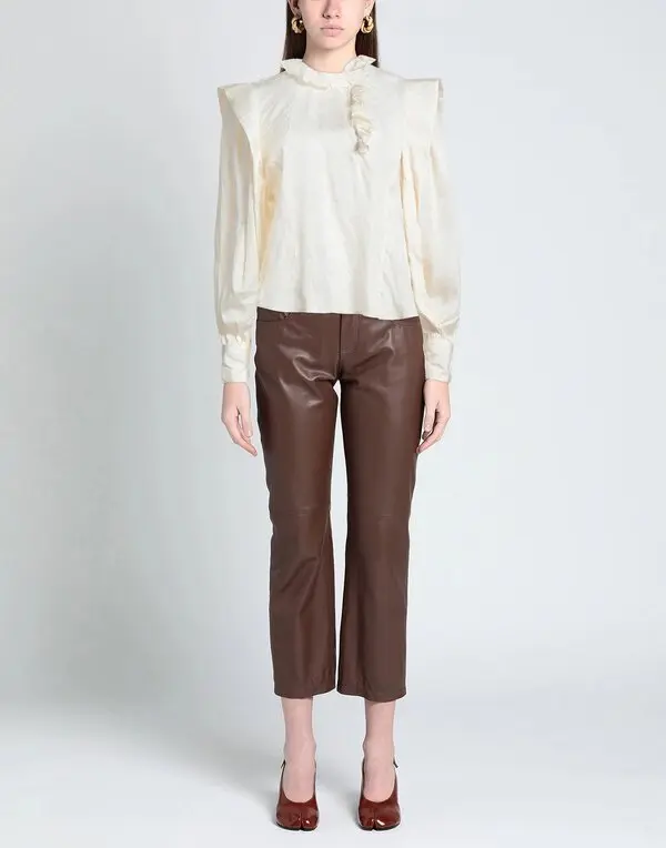 Isabel Marant Étoile Plain Colour Gathered Long Sleeve Blouse