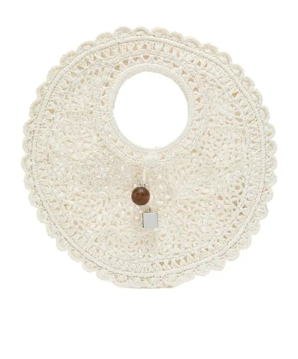 Jacquemus Le Petit Rond Spiaggia Raffia Basket Bag
