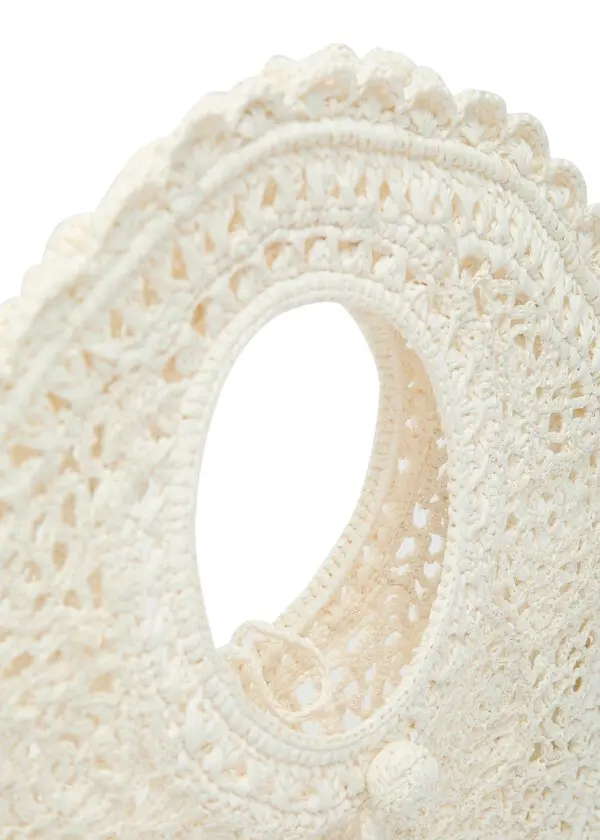 Jacquemus Le Petit Rond Spiaggia Raffia Basket Bag
