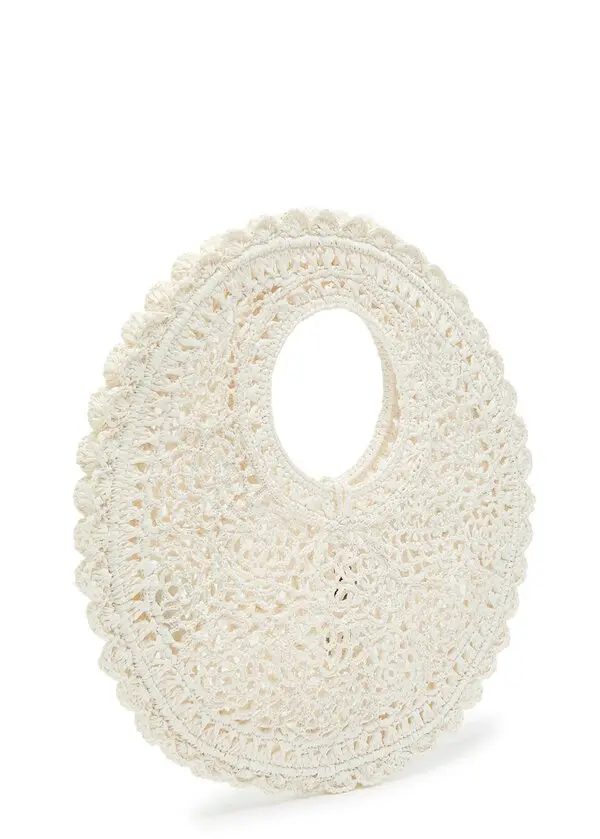 Jacquemus Le Petit Rond Spiaggia Raffia Basket Bag